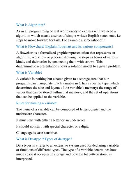 SOLUTION Part C Programming Basics Notes For Beginners Studypool