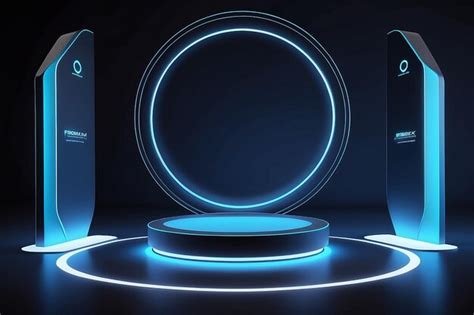 Premium Photo Smart Podiums Stage Tech Podium Emtypodium Avertising