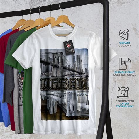 Wellcoda Ny Urban Metropolis Mens T Shirt Urban Graphic Design Printed