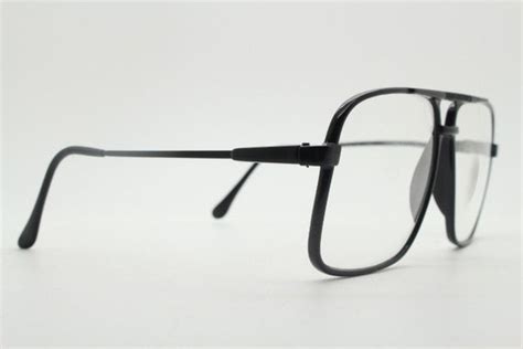 70s Vintage Square Aviator Eye Glasses By Rpl London Gem