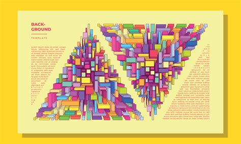 Abstract Rectangular Shape And Colorful Background Layer Design For
