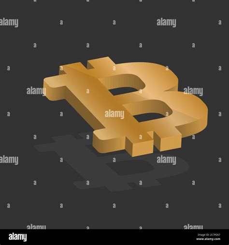Letter B Bitcoin Symbol Digital Currency Symbol 3D Vector