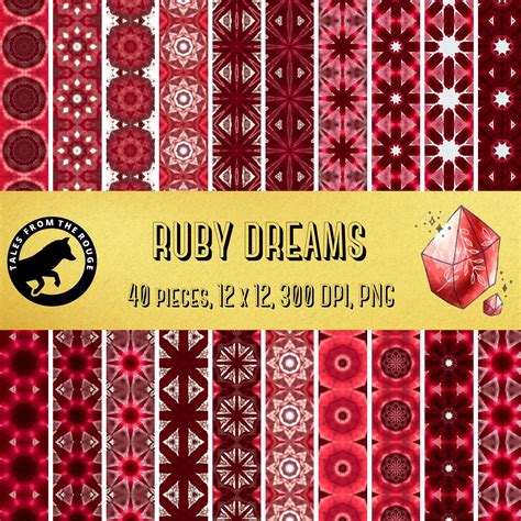 Ruby Dreams 40 Piece Paper Pack Commercial Usage