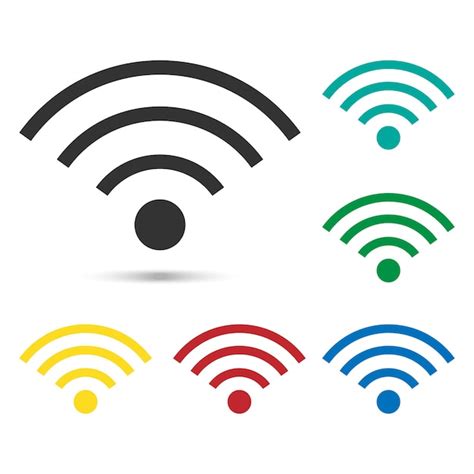 Знак Wi Fi символ Wi Fi набор цветных Wi Fi знак векторные
