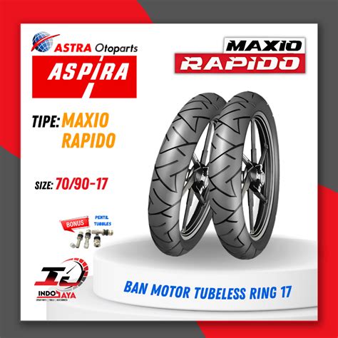 Jual BAYAR DI TEMPAT BAN ASPIRA TUBELESS 70 90 17 BAN TUBLES ASPIRA