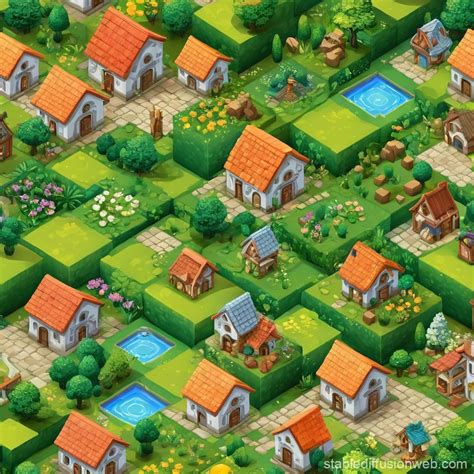 Isometric University Tile Collection Stable Diffusion Online