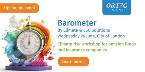 Ortec Finance On Linkedin Save The Date Baromete Climate Risk Workshop