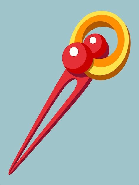 Premium Vector A Cartoon Drawing Of A Pair Of Scissors With A Red Handle