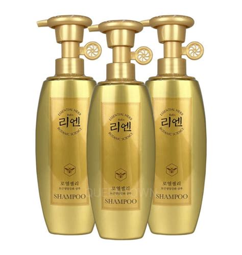 리엔 로열젤리 샴푸 400ml 3개 골드 모근영양강화 두피 헤어 티몬