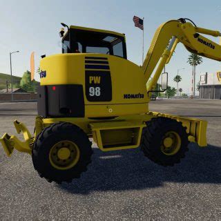 Komatsu PW98 v1 0 FS19 мод Farming Simulator 25 моды