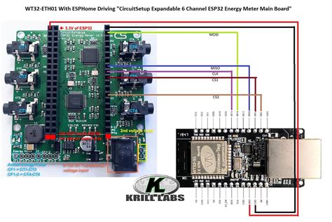 WT ETH With ESPHome Driving CircuitSetup Expandable Channel ESP Energy Meter Main Board