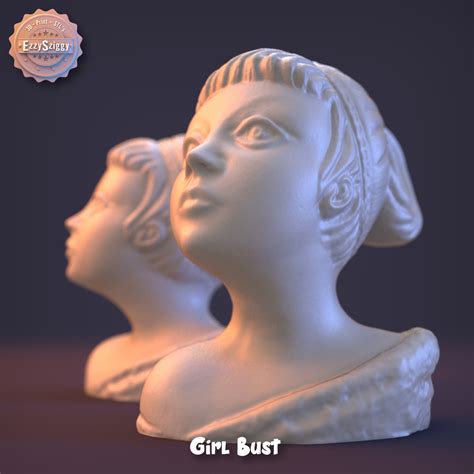 Free Stl File Girl Bust・3d Printing Template To Download・cults