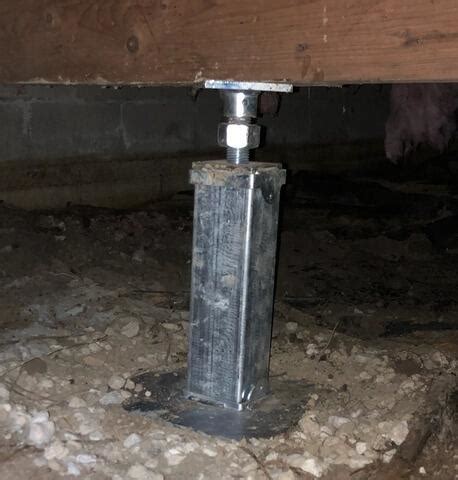 Woods Basement Systems Inc Before After Photo Set Failing Support