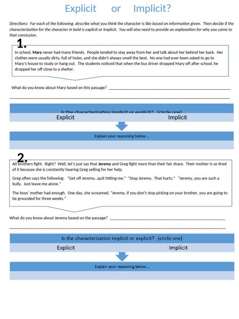 Explicit Implicit Is The Characterization Implicit Or Explicit