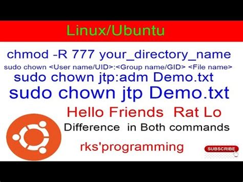 Chmod Chown Linux Ubuntu Different In Chmod And Chown In Ubuntu