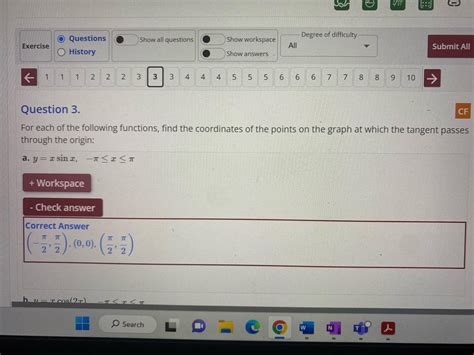 Math Homework Help Involving Deriving Trig Function The Function Is Y Xsin X And I Need To