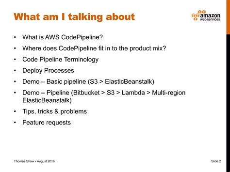 Continuous Delivery Using Aws Codepipeline Aws Lambda And Aws Elasticbeanstalk Pptx Cloud