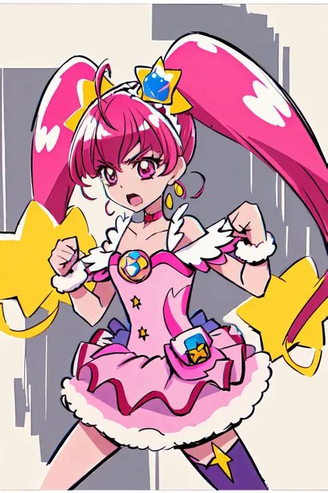 별을 든 만화 캐릭터의 클로즈업 Seaart Ai