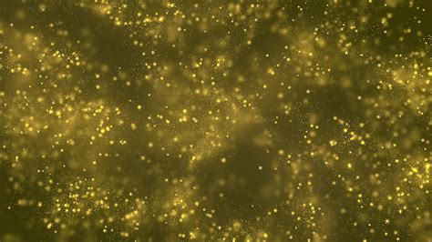 Glitter Of Golden Particles Abstract Background Flickering Particles With Bokeh Effect 3d