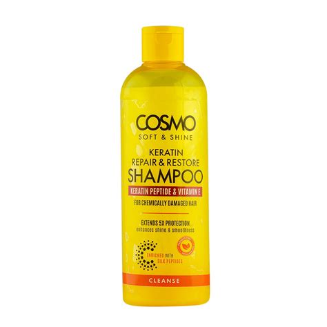 Cosmo Soft And Shine Keratin Repair And Restore Shampoo 480ml Cosmo