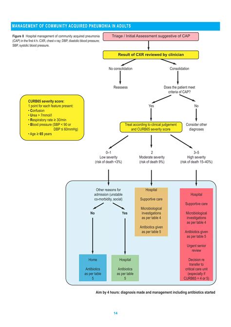 Quick Reference Guide Bts Guidelines For The Management Of Community Acquired Pneumonia In
