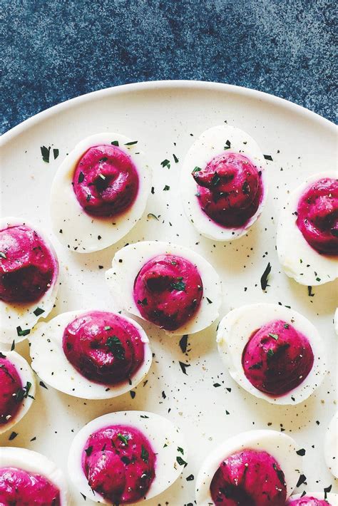 Beet Deviled Eggs Recipe Heartbeet Kitchen