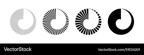 Circle Countdown Icon Time Clock Symbol Timer Vector Image