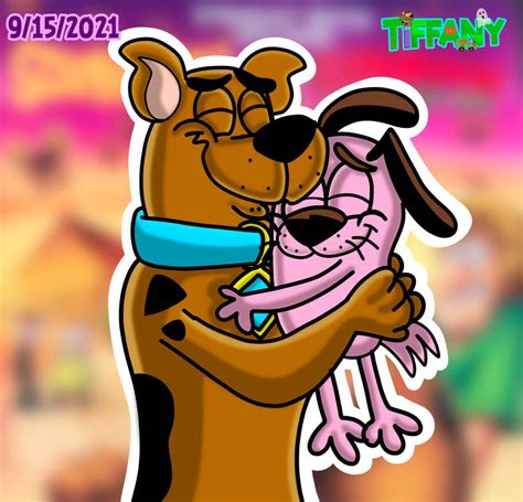 Scooby Doo And Courage By Angrybirdstiff On Deviantart