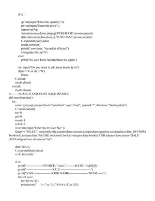 BOOK SHOP SYSTEM Project In Python PDF
