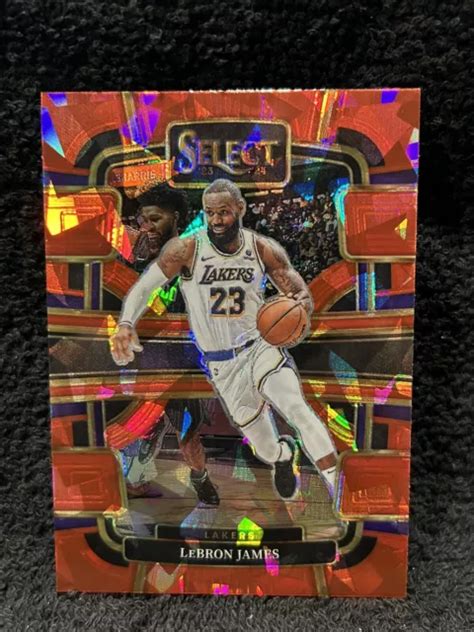 2023 24 Panini Select Lebron James Concourse Red Ice Prizm 66 Los