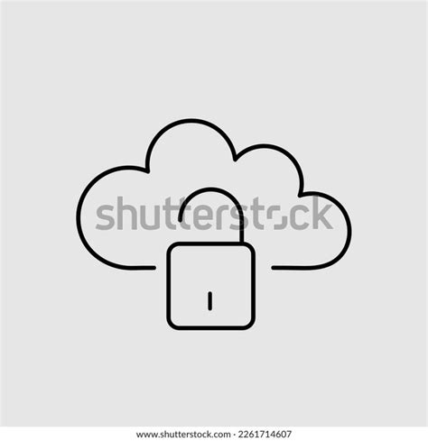 Outline Cloud Security Icon Cloud Security Stock Vector Royalty Free 2261714607 Shutterstock