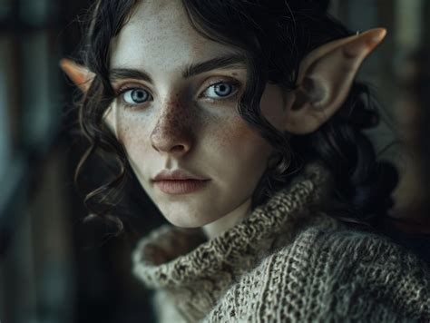 Premium Photo Fantasy Portrait Of A Young Woman With Elf Ears