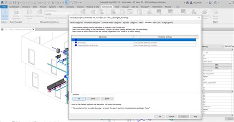3d View Specific Worksets Autodesk Community