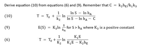 Solved Derive Equation From Equations And Chegg Com