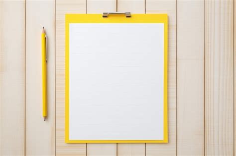 Premium Photo Creative Canvas A Blank Yellow File Inspiring Limitless