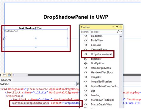 Dropshadowpanel Control In Uwp