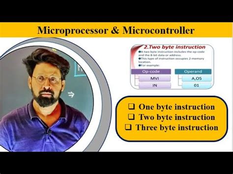 Class Instruction Word Size Of Mp One Byte Instructions Two