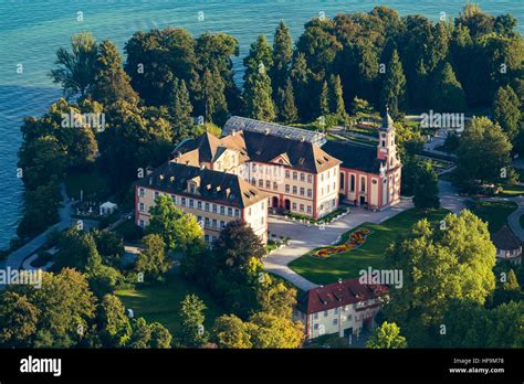 Aerial View Mainau Island Castle Lake Constance Baden Württemberg