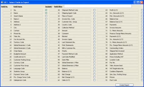 Dynamic Export Of Table Data Navision