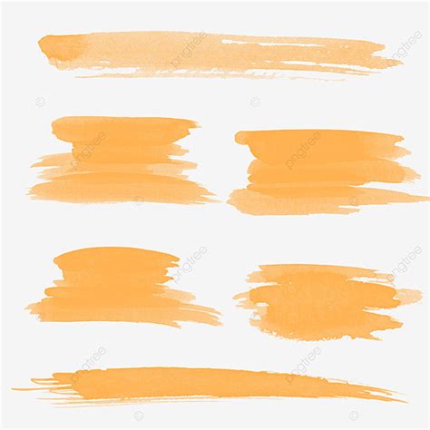 밝은 일러스트 노란색 크리에이티브 브러시 수채화 요약 스트로크 Png 일러스트 및 Psd 이미지 무료 다운로드 Pngtree