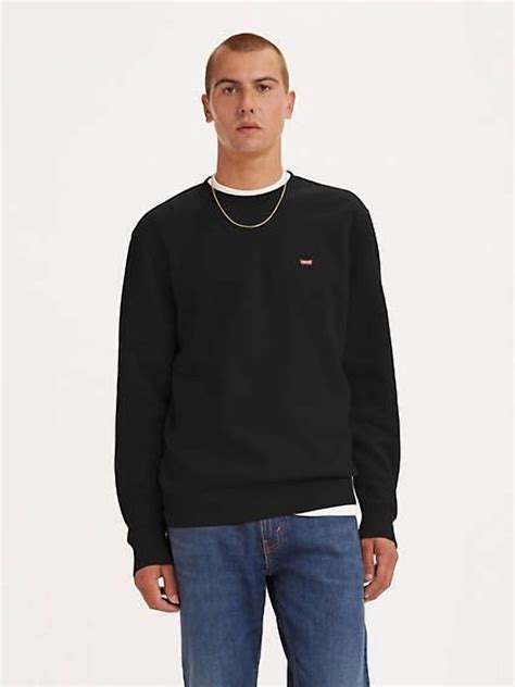Levis Mineral Black Mens Crewneck Sweatshirt Us Small