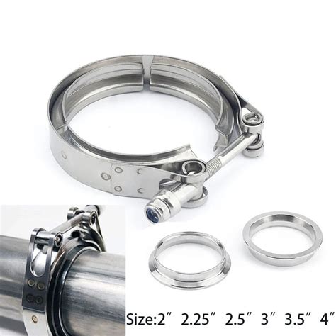 Automotive PTNHZ Universal Stainless Steel V Band Clamp With CNC Stainless Steel Male Female