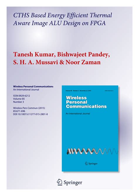 Pdf Cths Based Energy Efficient Thermal Aware Image Alu Design On Fpga