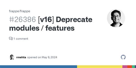 V16 Deprecate Modules Features · Issue 26386 · Frappefrappe · Github