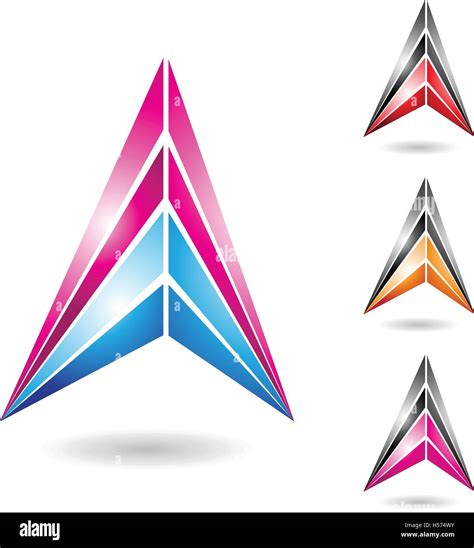Design Concept Of A Colorful Abstract Triangular Icon Of Letter A