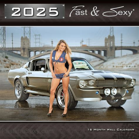 2025 Fast And Sexy Car Girl Wall Calendar 12x12 Inches Pg Version