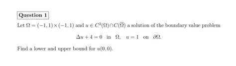 Solved Let And Uc C A Solution Of Chegg