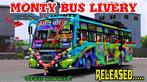 🎀😍monty Bus Livery Released🤩😍 Shri Kumaran Spare Private Bus Mod V2