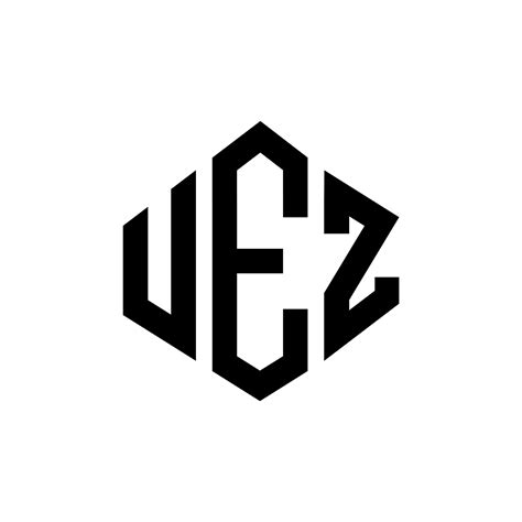 Diseño De Logotipo De Letra Uez Con Forma De Polígono Diseño De