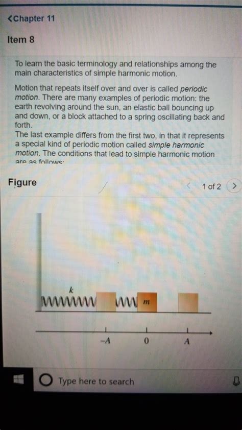 solved part c an oscillating object takes 0 10 s to